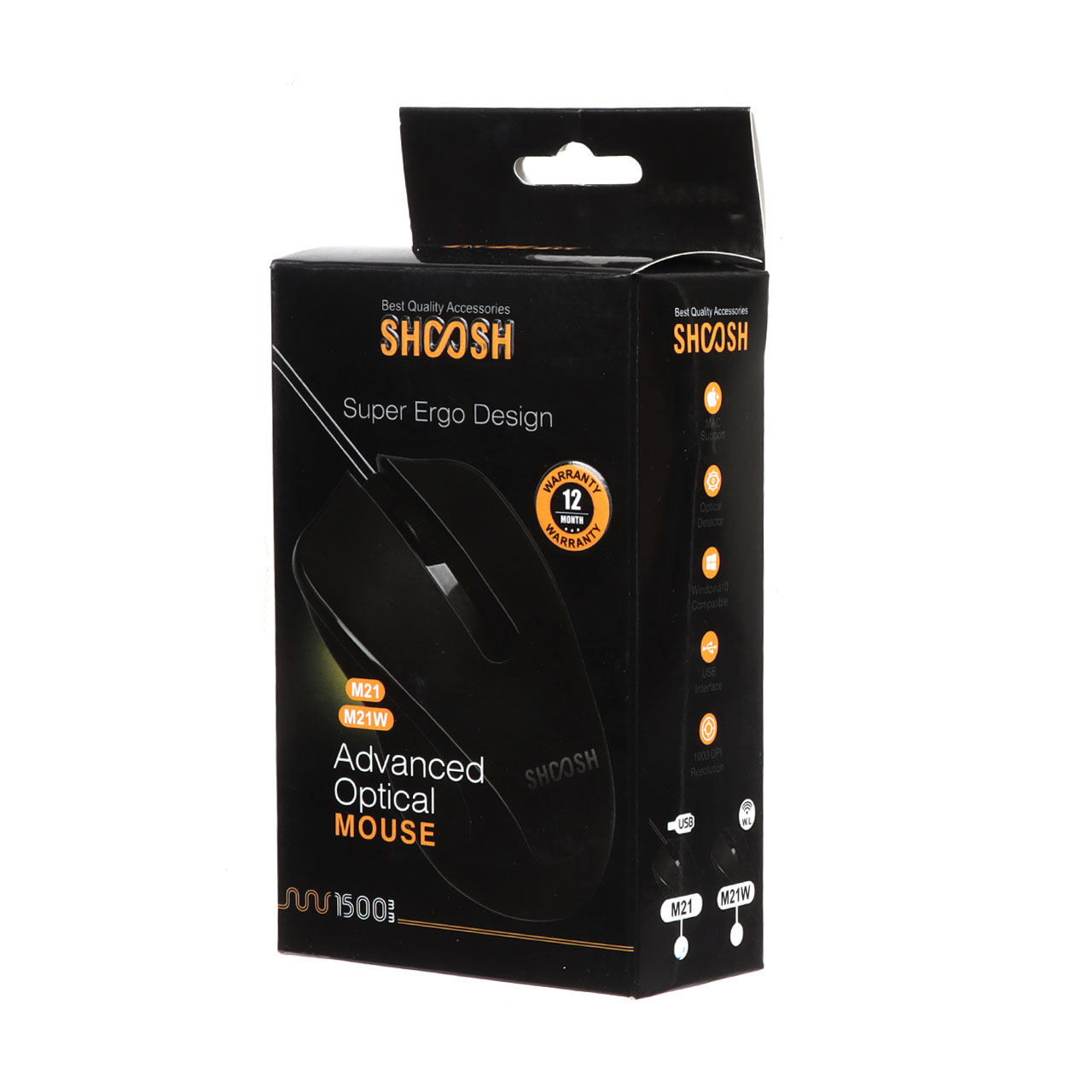 ماوس باسیم Shoosh مدل M21 - سفید - فروشگاه - پنل فروشگاهی eways