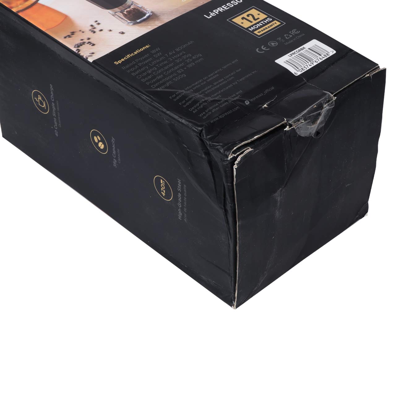 آسیاب قهوه LePRESSO مدل LPRCGRBK - پک ضعیف (گارانتی 24 ماهه ایویز ...