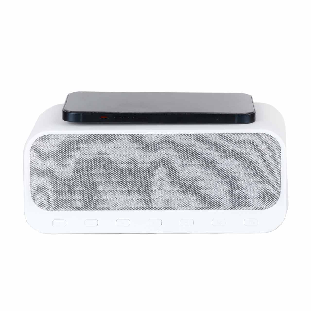 اسپیکر و شارژر وایرلس DINLINE مدل DW-300 - سفید - فروشگاه - پنل فروشگاهی eways