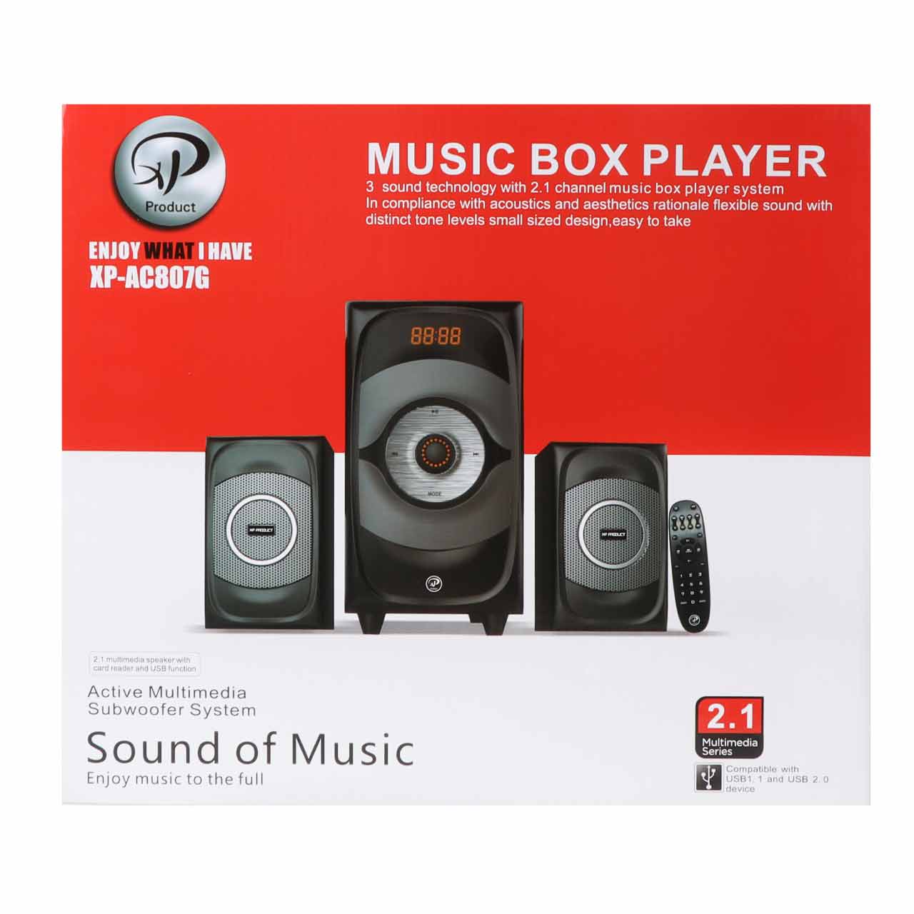 اسپیکر رومیزی (دسکتاپ) سه تکه XP Product مدل XP-AC807G - مشکی - فروشگاه - پنل فروشگاهی eways