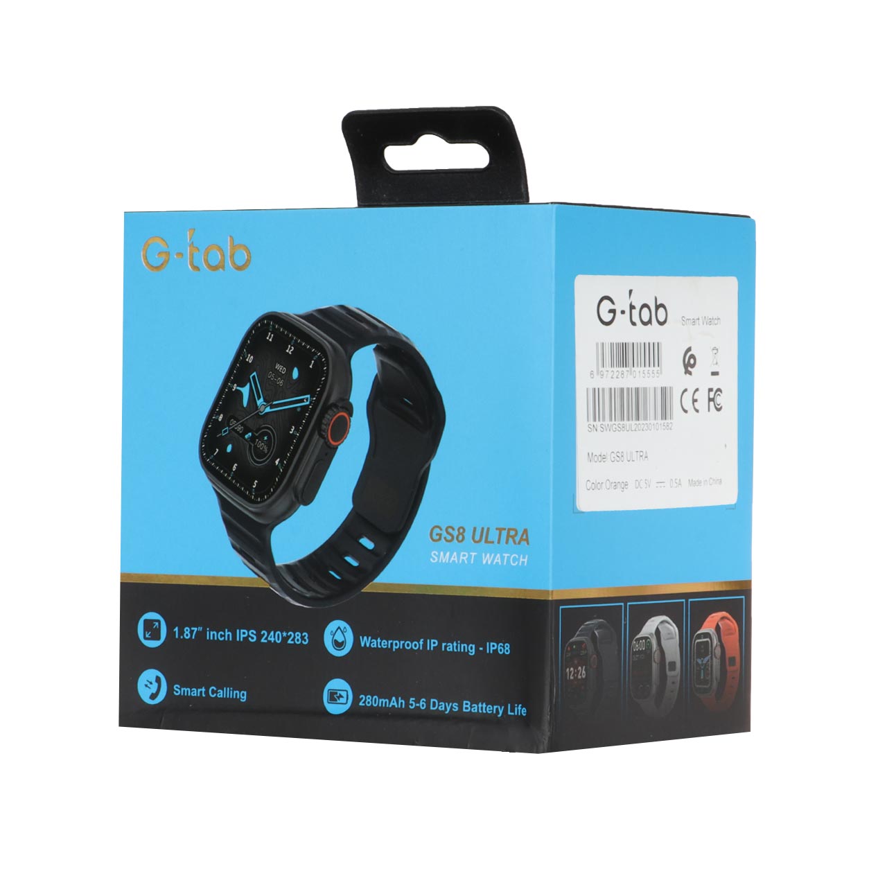 ساعت هوشمند G-tab مدل GS8 ULTRA - نارنجی - فروشگاه - پنل فروشگاهی eways