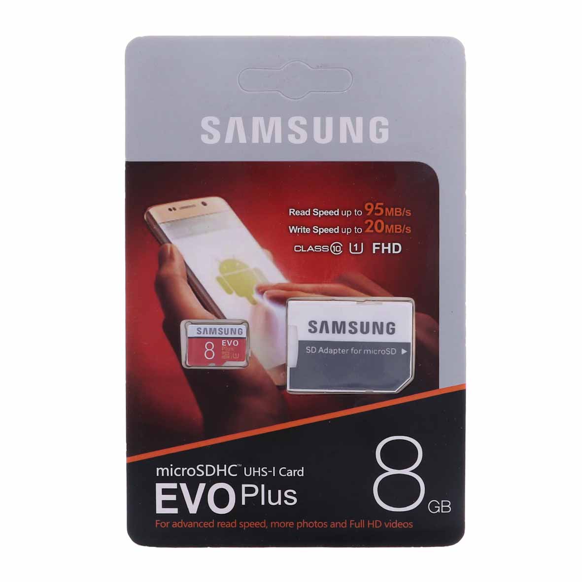 Samsung microSDHC-UHS-I EVO Plus & adaptor U1 Class 10 FULL HD-95MB/s-8GB - فروشگاه - پنل ...