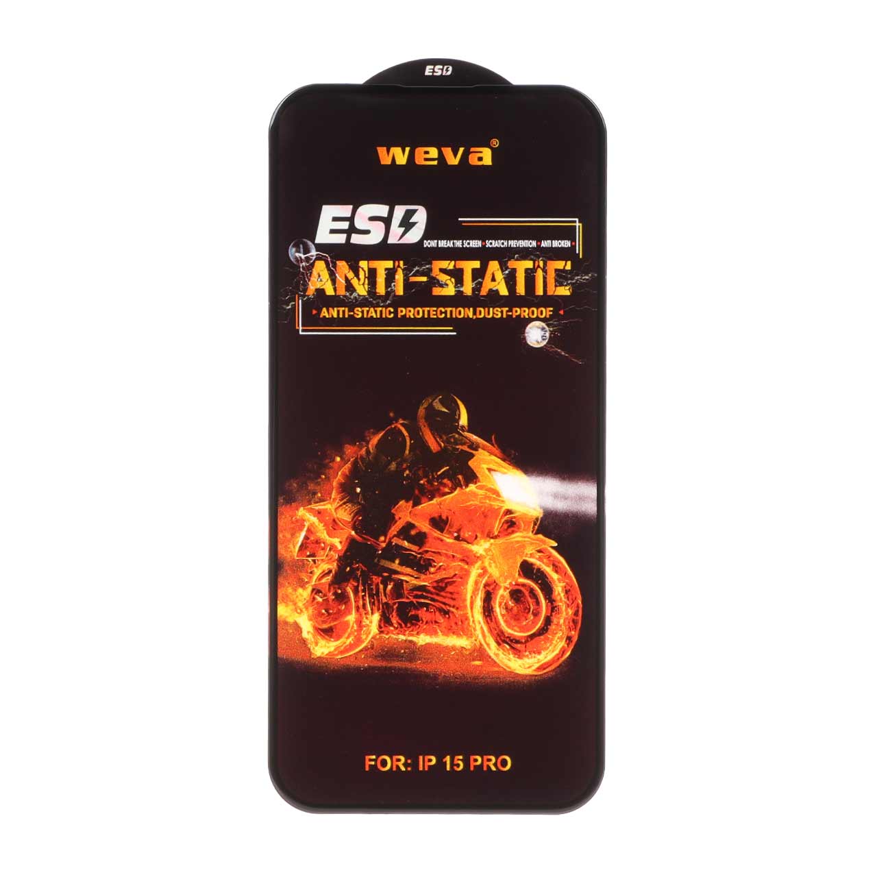 محافظ صفحه نمایش شیشه ای Full Cover Esd Anti Static Weva مدل Iphone