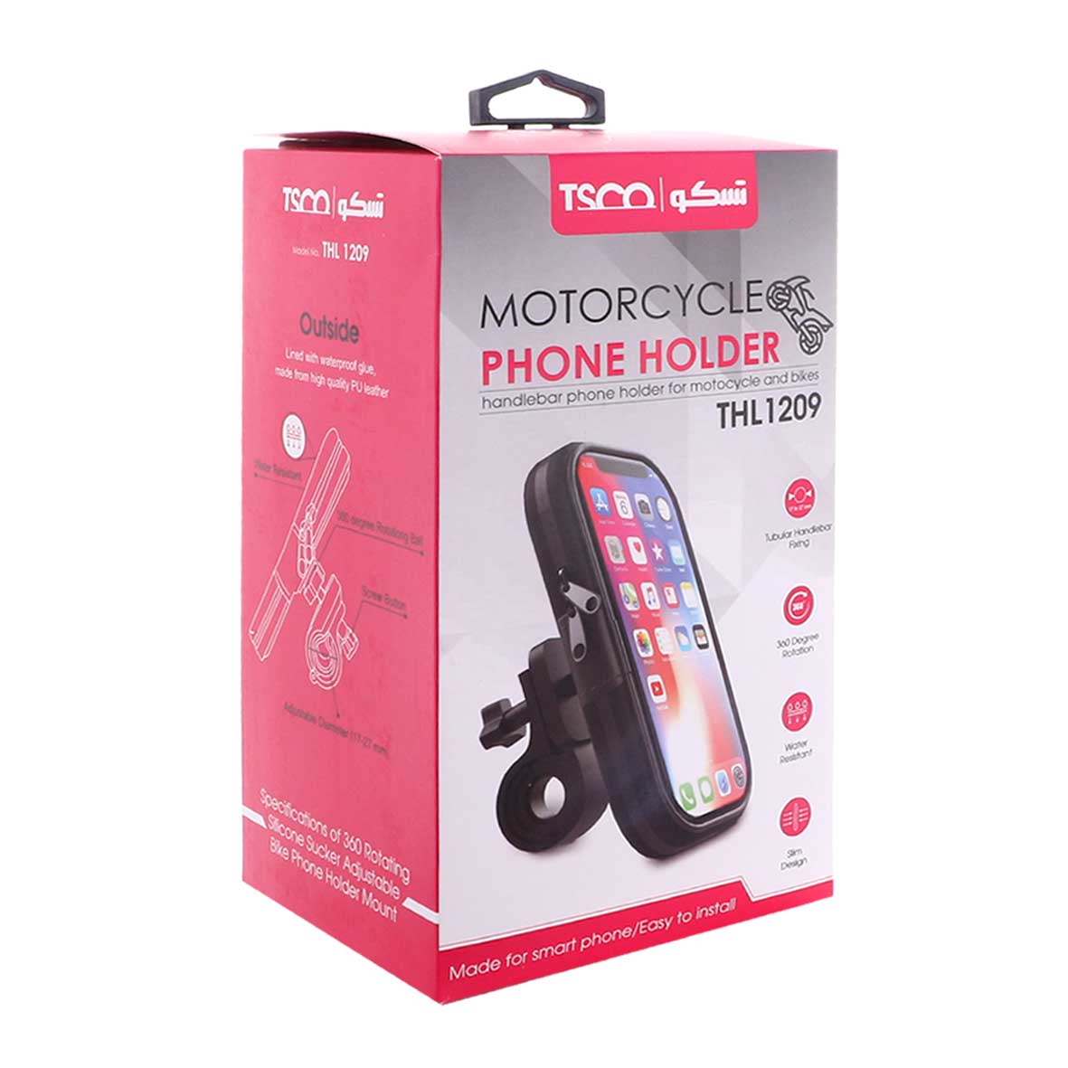 پایه نگهدارنده گوشی موبایل مخصوص موتورسیکلت تسکو مدل THL1209-مشکی (4 امتیازی) - فروشگاه - پنل ...