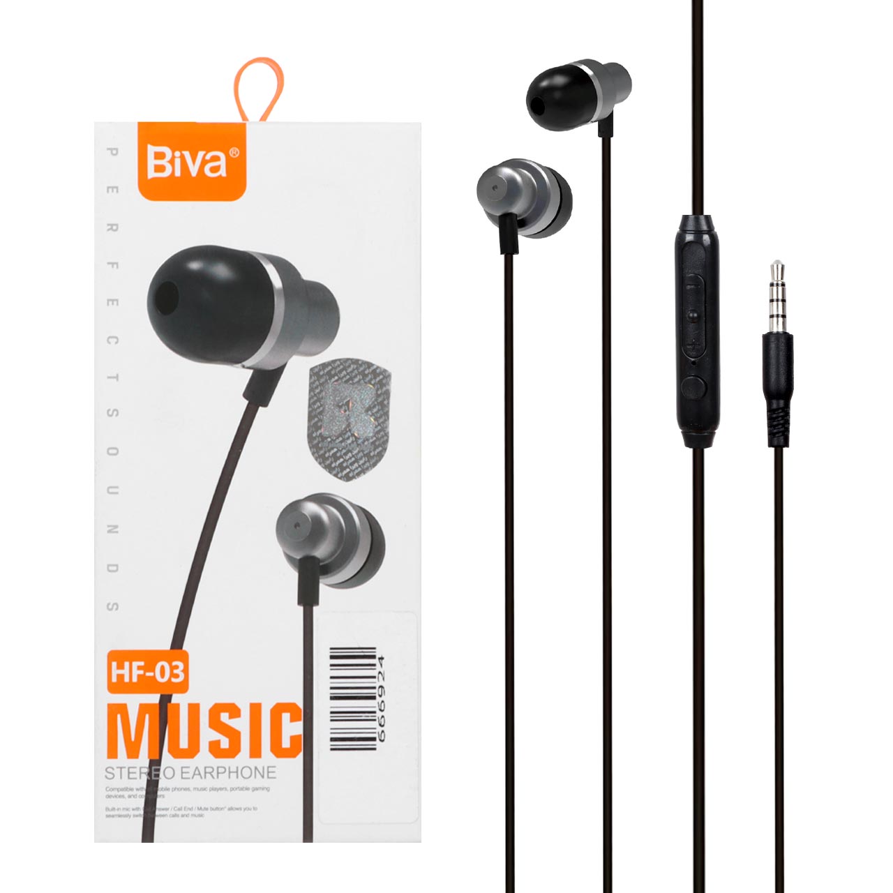 هندزفری باسیم Biva مدل HF-03 - مشکی - فروشگاه - پنل فروشگاهی eways