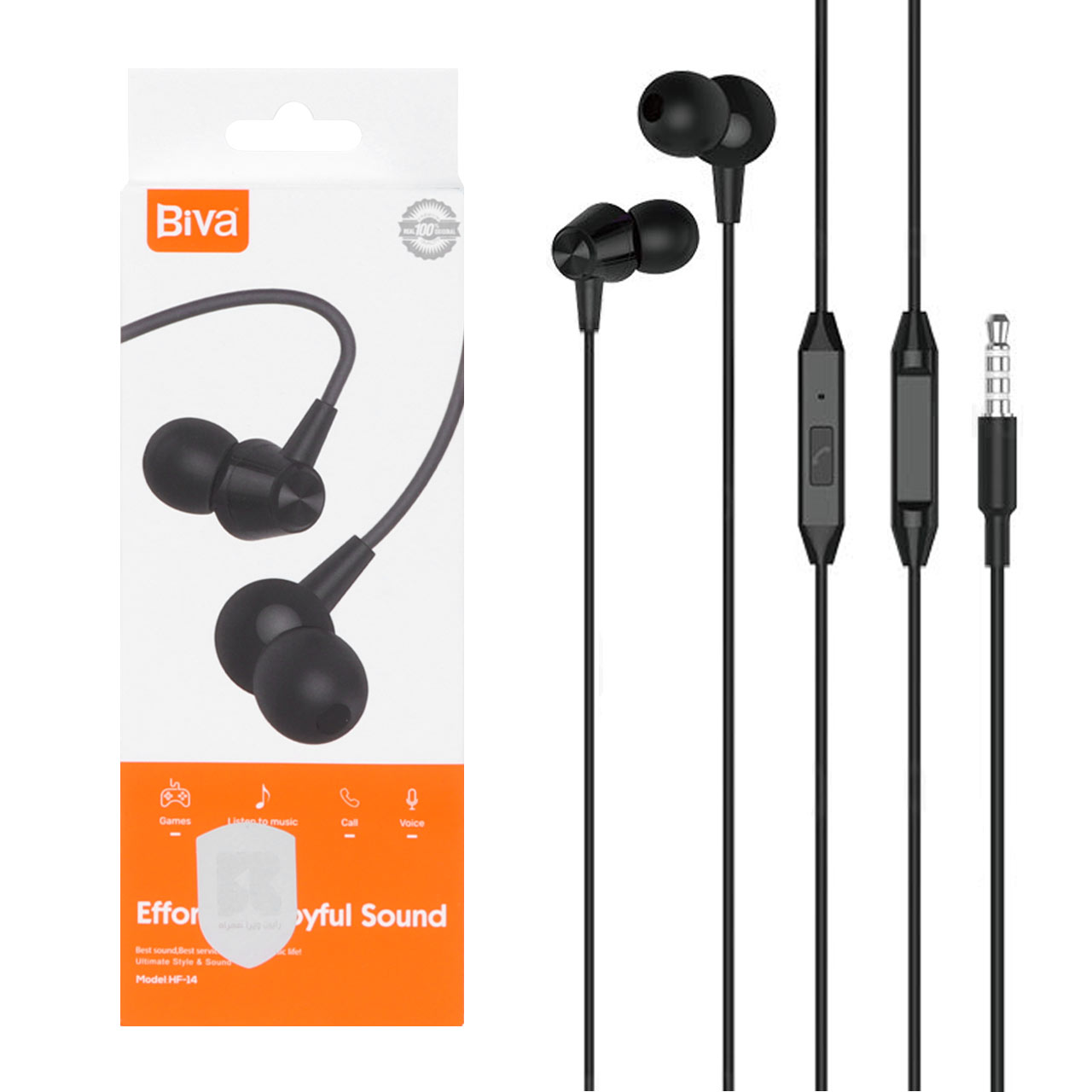 هندزفری باسیم Biva مدل HF-14 - مشکی - فروشگاه - پنل فروشگاهی eways
