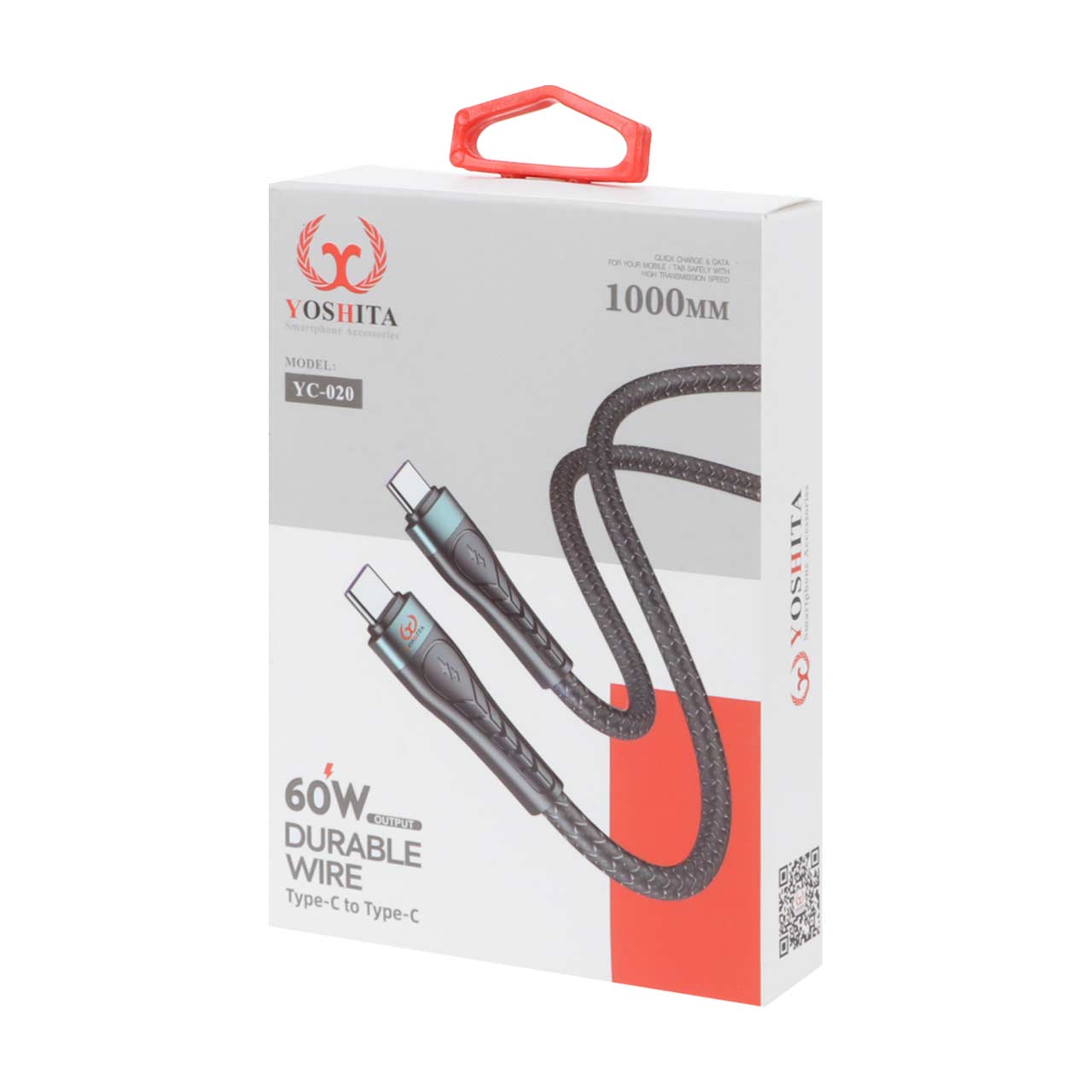 کابل شارژ فست YOSHITA Type-C To Type-C مدل YC-020 - مشکی - MMS - فروشگاه - پنل فروشگاهی eways