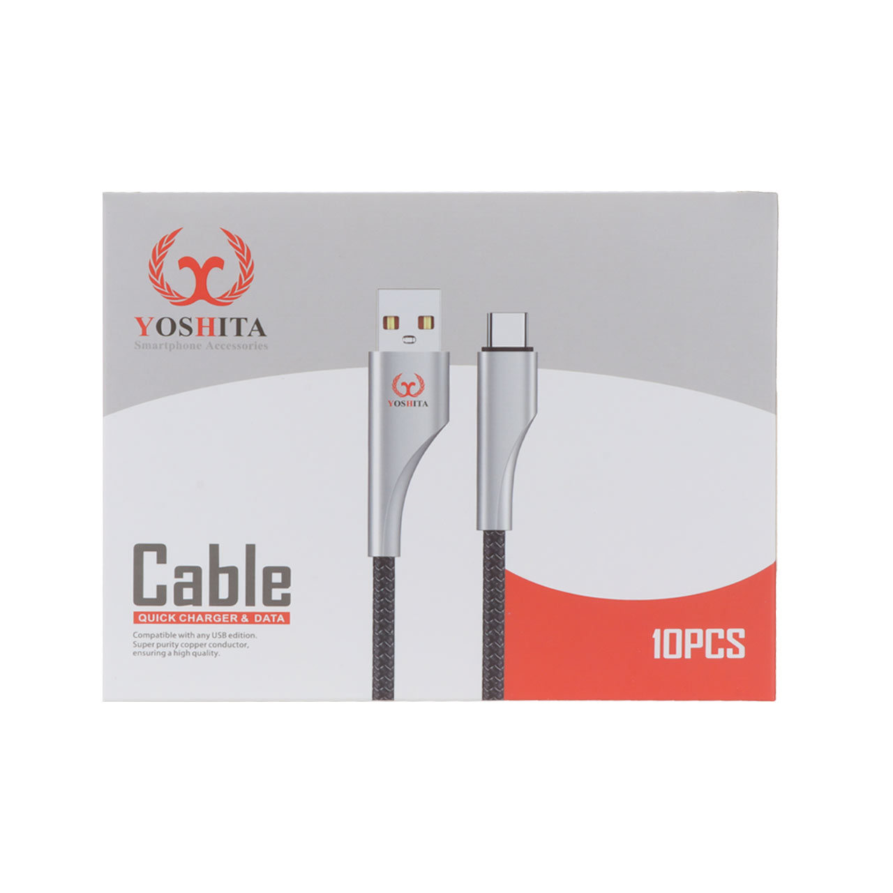 پک 10 عددی کابل شارژ فست پاوربانک YOSHITA Type-C To Type-C مدل YC-009 - مشکی - MMS - فروشگاه ...