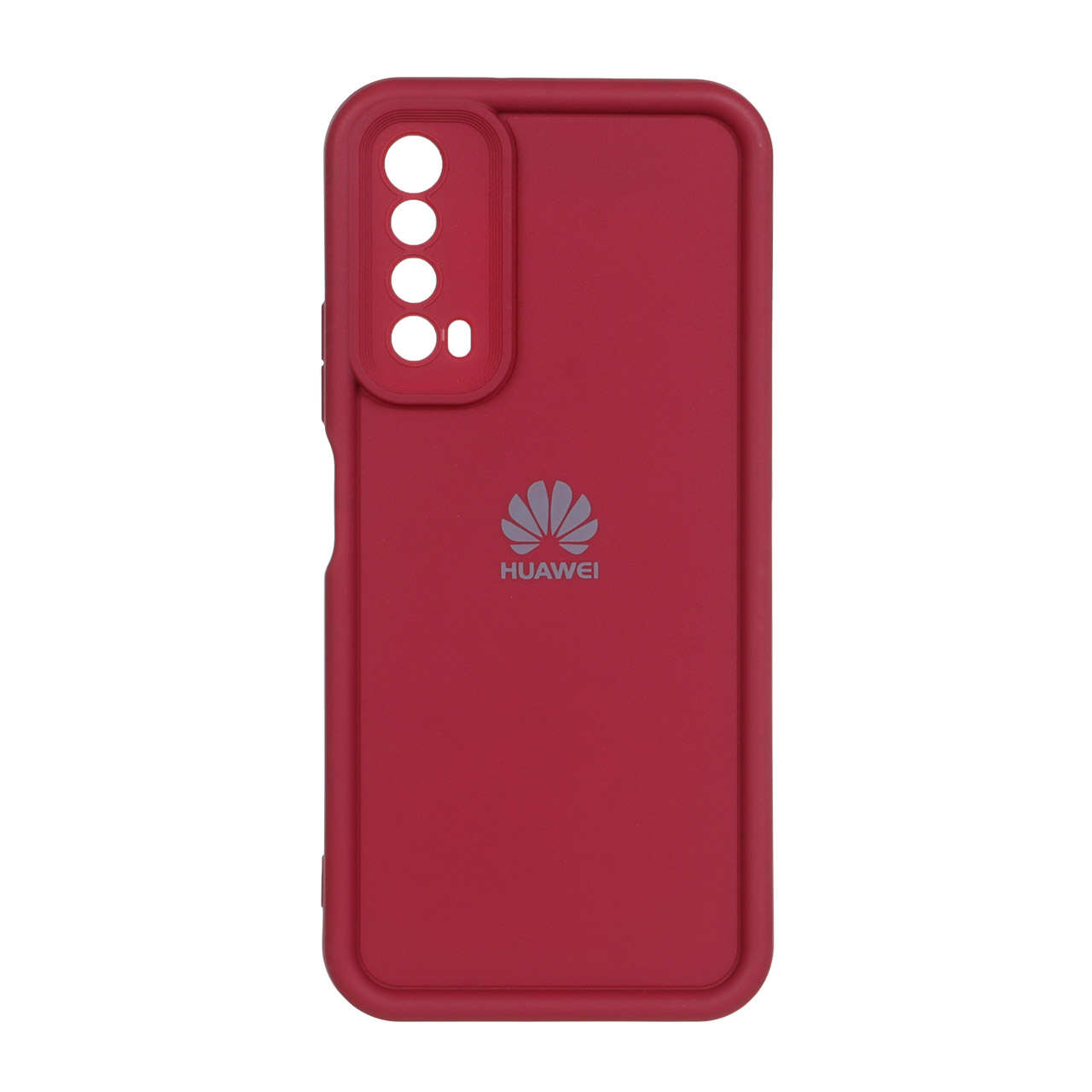 قاب Solid Case لوگودار Huawei Y7A - زرشکی - فروشگاه - پنل فروشگاهی eways