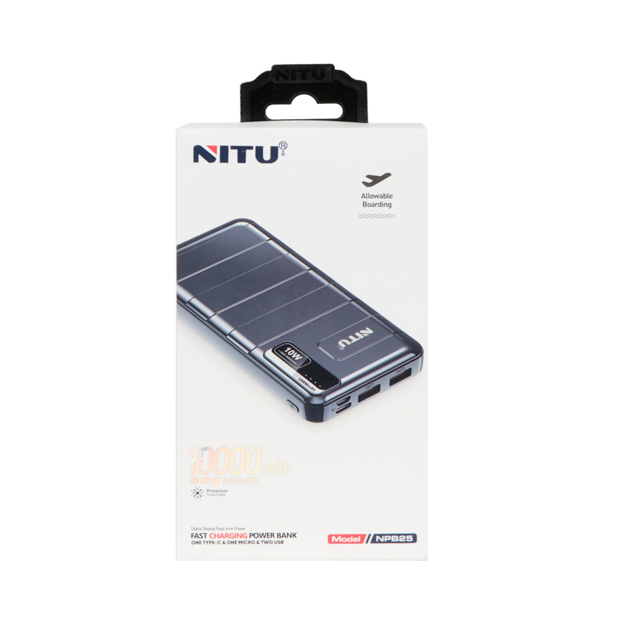 پاوربانک NITU 10W 10000mAh مدل NPB25 - مشکی - فروشگاه - پنل فروشگاهی eways