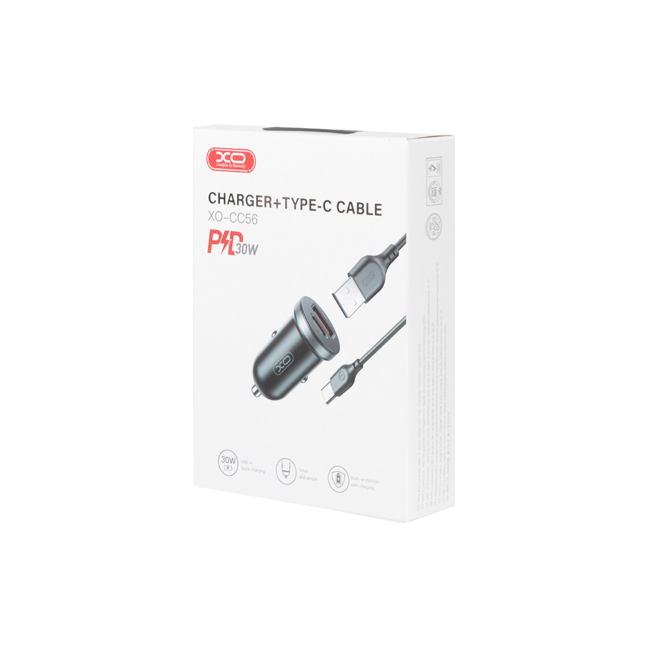 شارژر فندکی فست و PD دو پورت XO مدل CC56 30W همراه با کابل Type-C - مشکی - فروشگاه - پنل ...