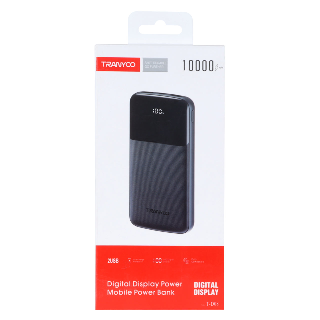 پاوربانک Tranyoo 10W 10000mAh مدل T-D08 - مشکی - فروشگاه - پنل فروشگاهی eways