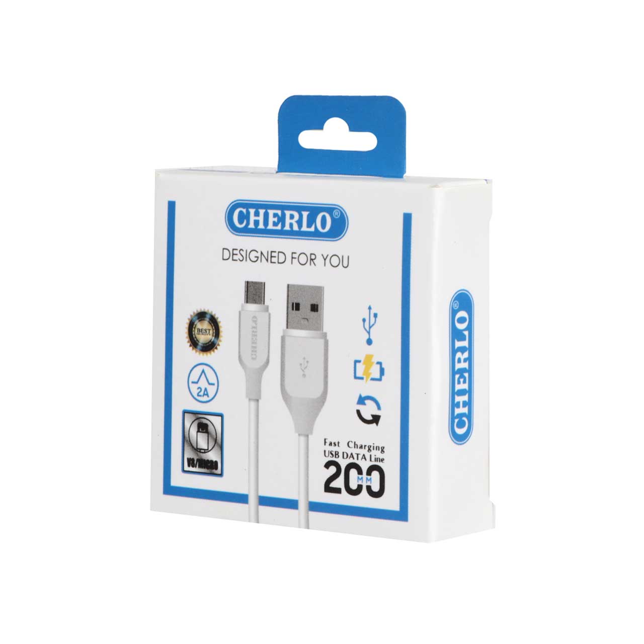 کابل شارژ پاوربانک اندروید CHERLO مدل CH-V801 - سفید - فروشگاه - پنل ...