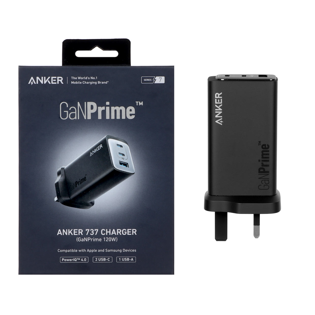 شارژر دیواری فست سه پورت ANKER مدل GanPrime A2148 با توان 120W و ...