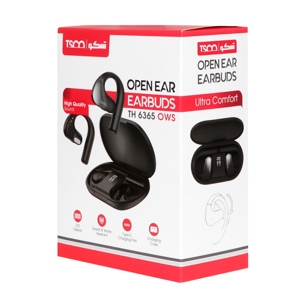 ایرفون بی سیم Tsco مدل TH 6365 OWS - مشکی - فروشگاه - پنل فروشگاهی eways