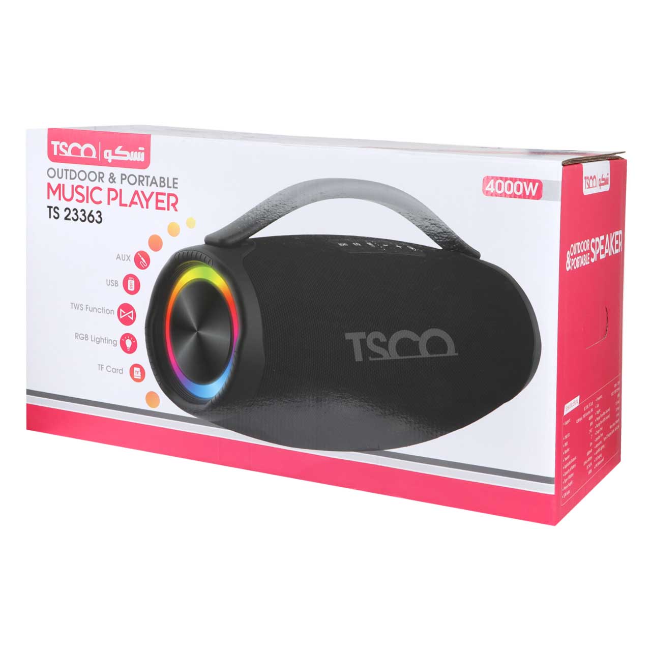 اسپیکر بی سیم Tsco مدل TS 23363 - مشکی - فروشگاه - پنل فروشگاهی eways