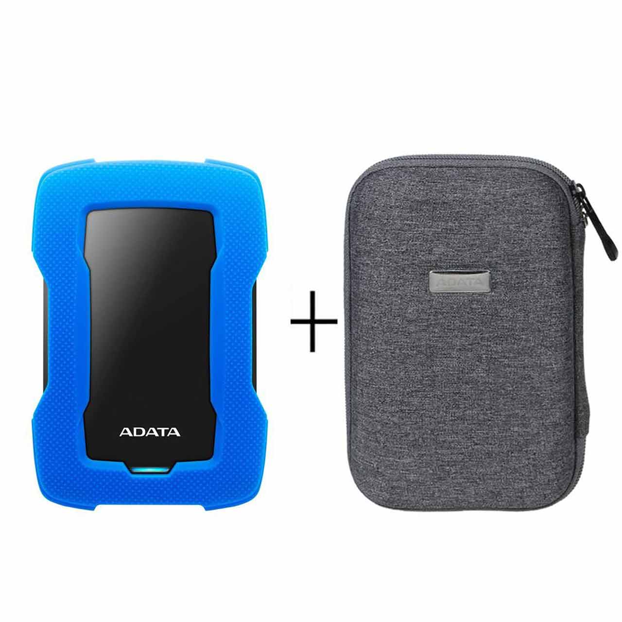 هارد اکسترنال ADATA مدل Durable HD330 ظرفیت 2TB - آبی + کیف هارد ADATA هدیه (گارانتی شرکت آونگ ...