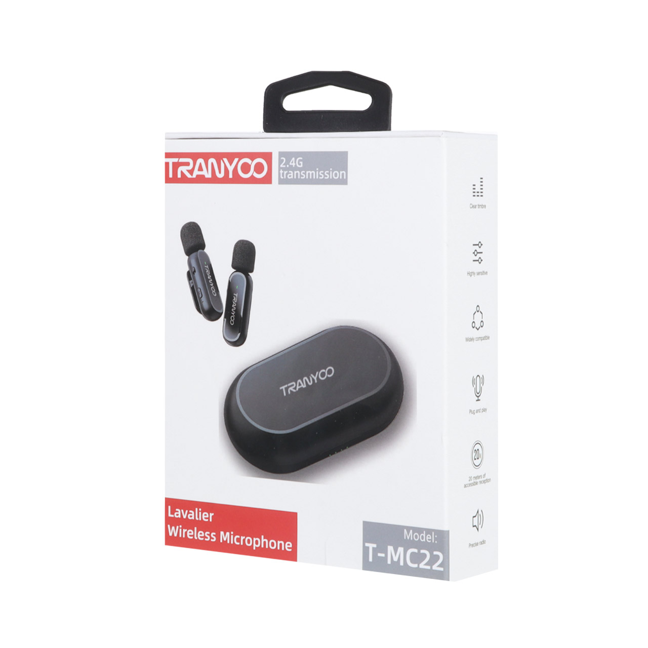 میکروفن بی سیم Tranyoo مدل T-MC22 - مشکی - فروشگاه - پنل فروشگاهی eways