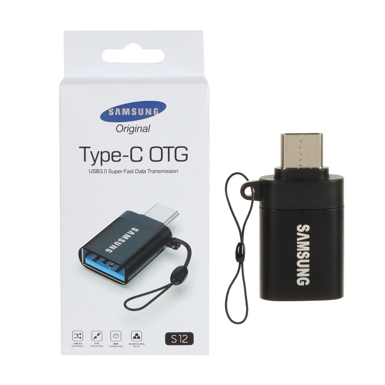 تبدیل Samsung OTG Type-C TO USB مدل S12 - مشکی - فروشگاه - پنل فروشگاهی eways