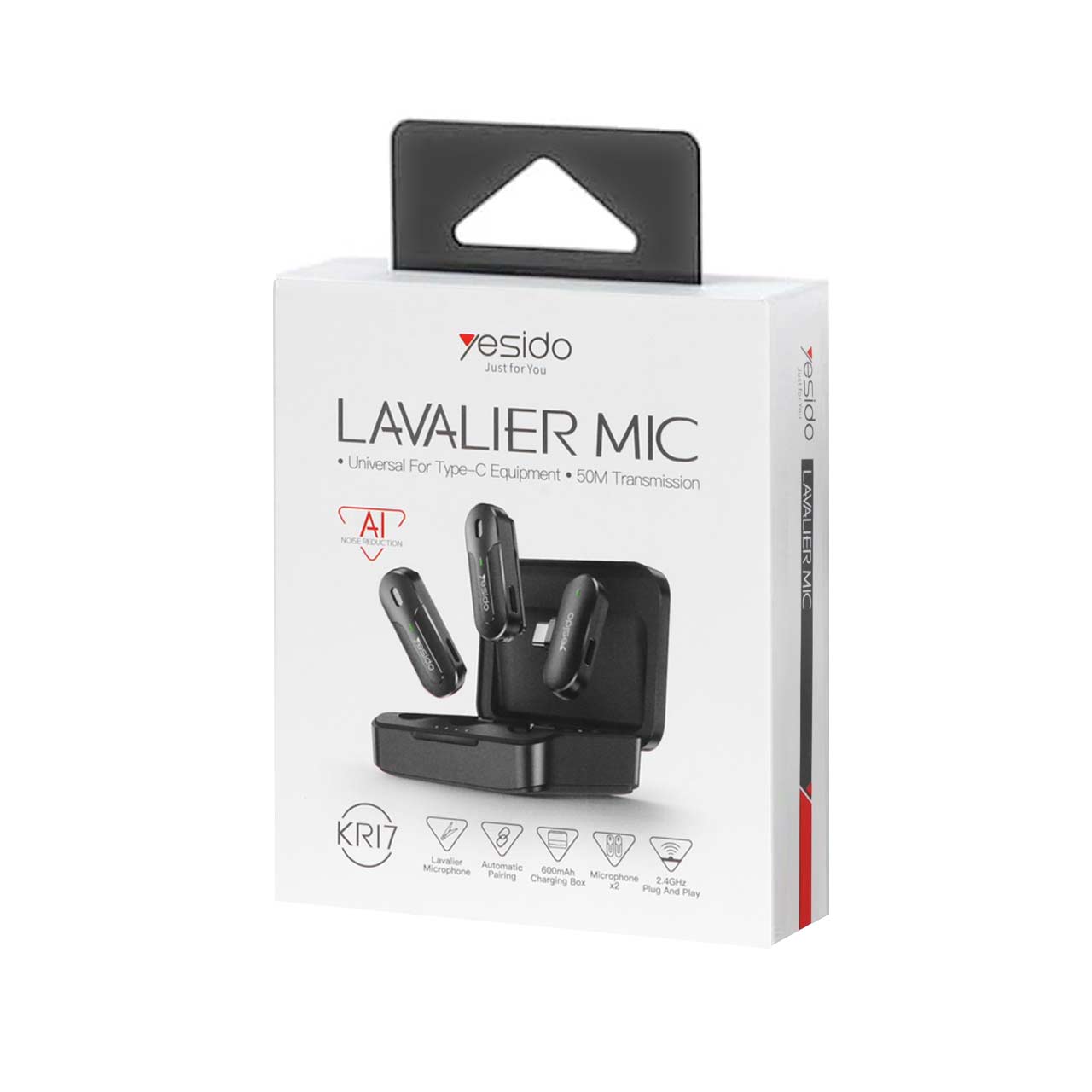 میکروفون یقه ای بی سیم Yesido Type-C مدل KR17 (دو میکرفون) - فروشگاه - پنل فروشگاهی eways