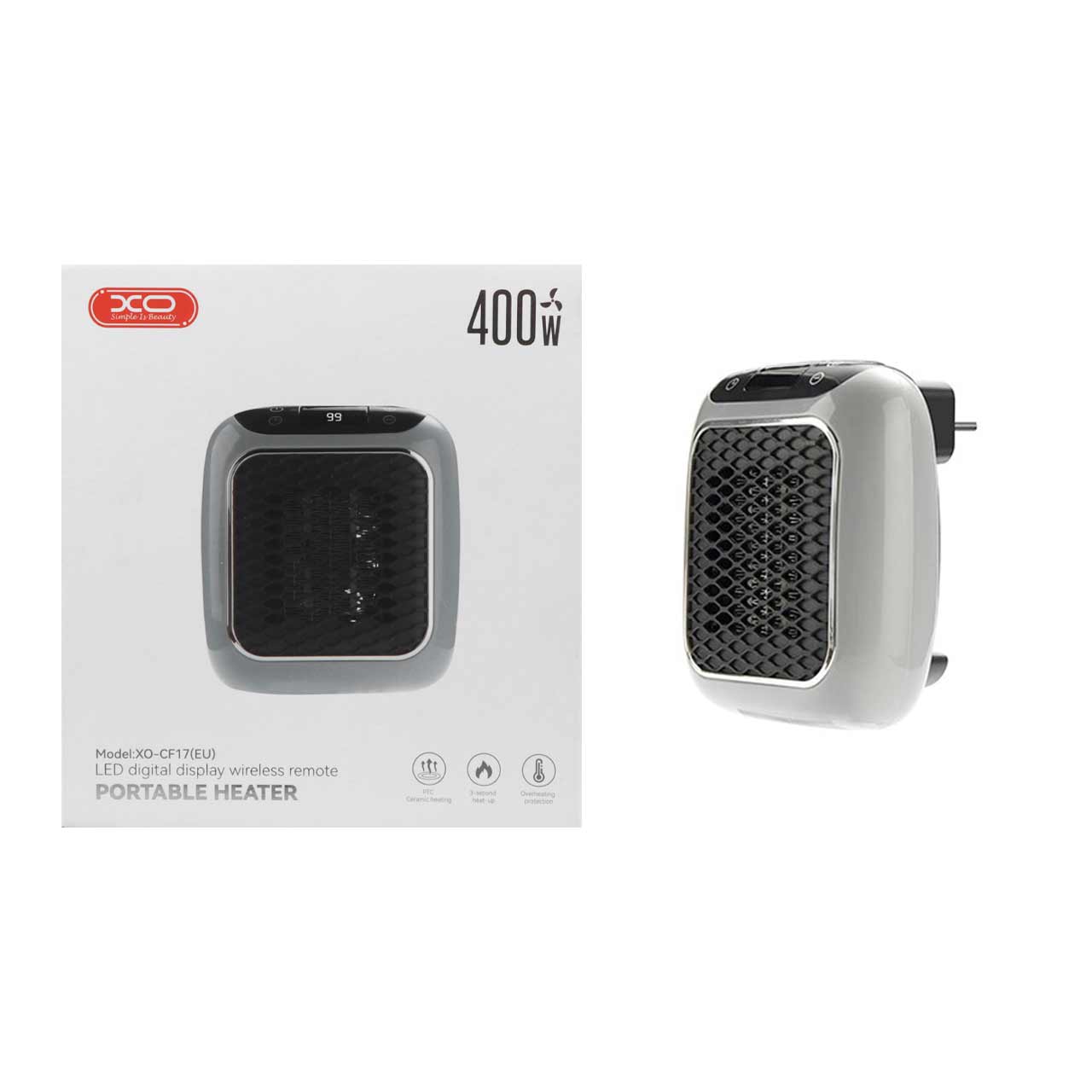 هیتر برقی XO مدل CF17 - طوسی - فروشگاه - پنل فروشگاهی eways