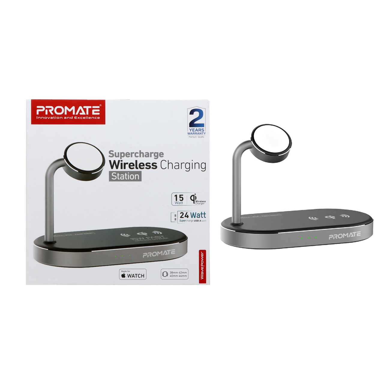 شارژر وایرلس Promate مدل WavePower - خاکستری - فروشگاه - پنل فروشگاهی eways