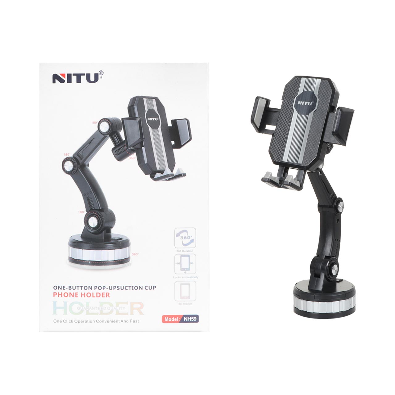 هولدر پایه دار Nitu مدل NH59 - مشکی - فروشگاه - پنل فروشگاهی eways