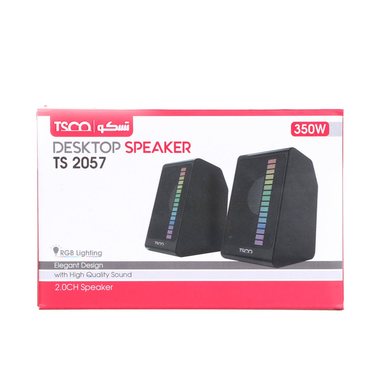 اسپیکر رومیزی (دسکتاپ) دو تکه TSCO مدل TS 2057 - مشکی - فروشگاه - پنل فروشگاهی eways