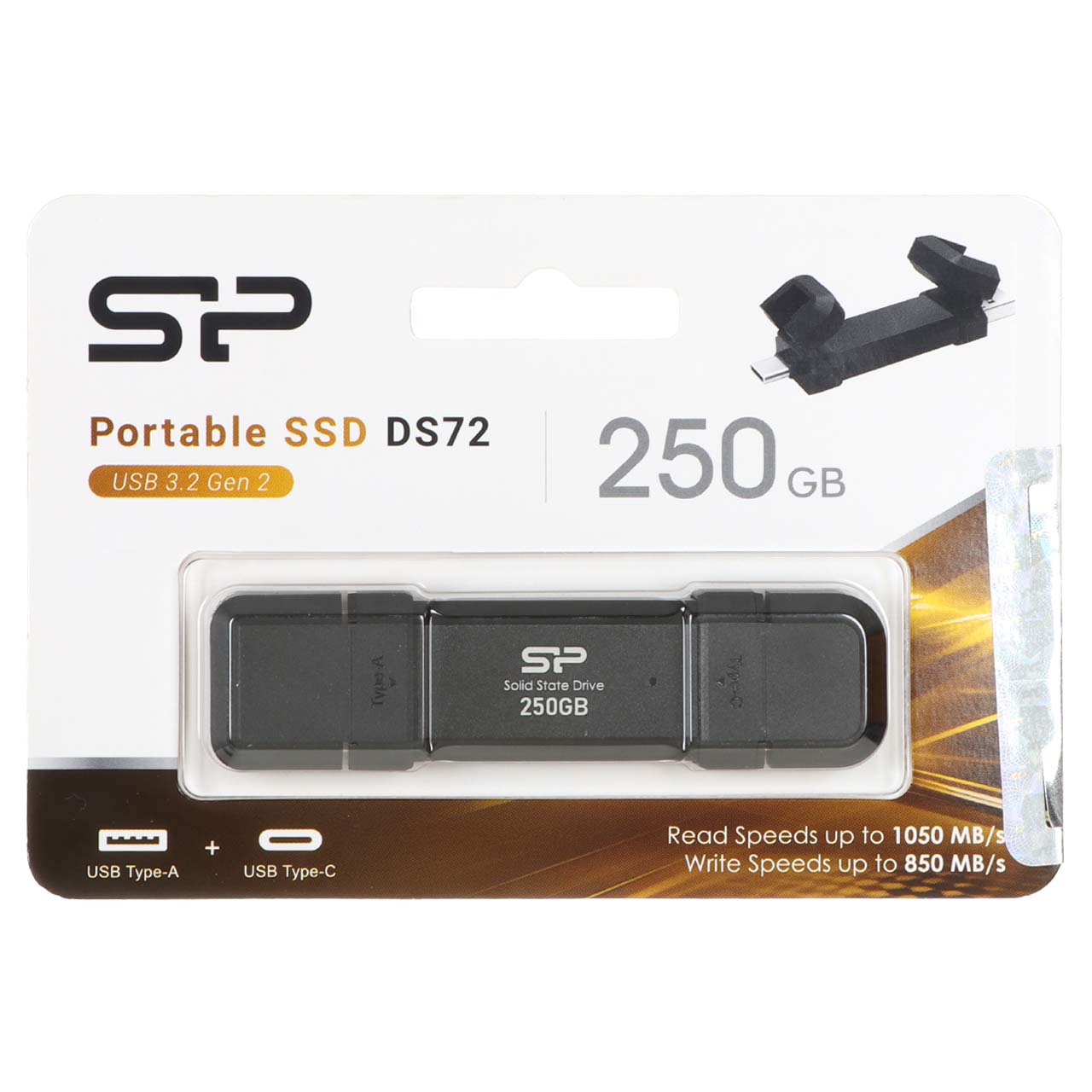Silicon Power Portbale SSD DS72 USB3.2 Type-C - 250GB - مشکی(گارانتی ...