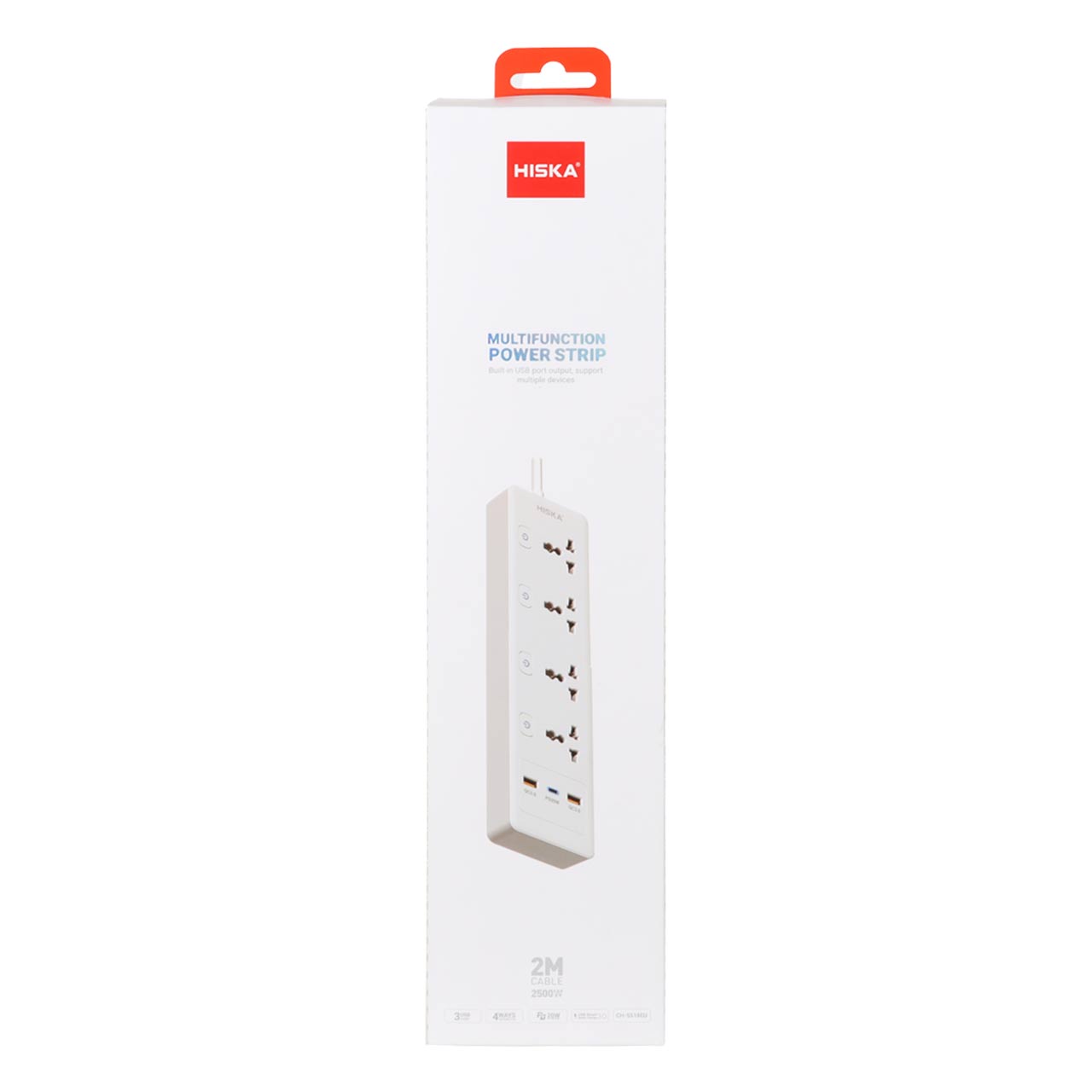 چندراهی برق HISKA مدل CH-5518EU - سفید - فروشگاه - پنل فروشگاهی eways