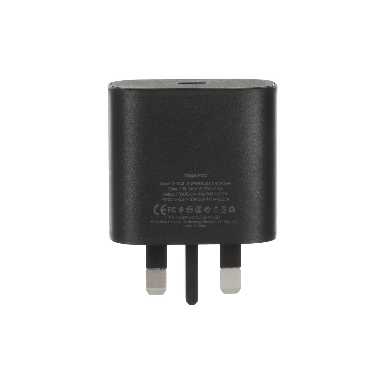 شارژر دیواری 25W فست و PD تک پورت Tranyoo مدل T-SA3C به همراه کابل شارژ ...