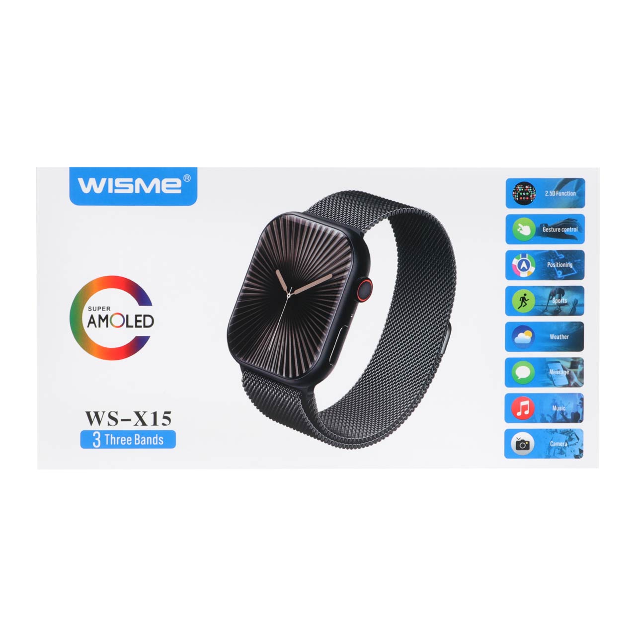 پک ساعت هوشمند WISME مدل WS-X15 -مشکی - DST (گارانتی شش ماهه) - فروشگاه - پنل فروشگاهی eways