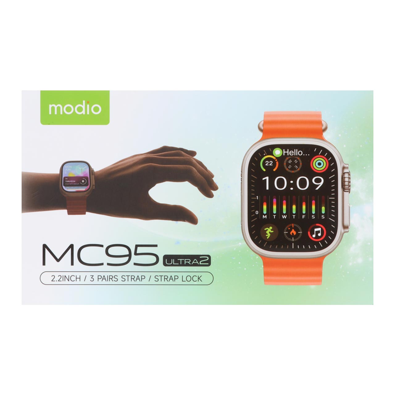 پک ساعت هوشمند modio مدل MC95 ULTRA2 - نقره ای - DST (گارانتی شش ماهه ...