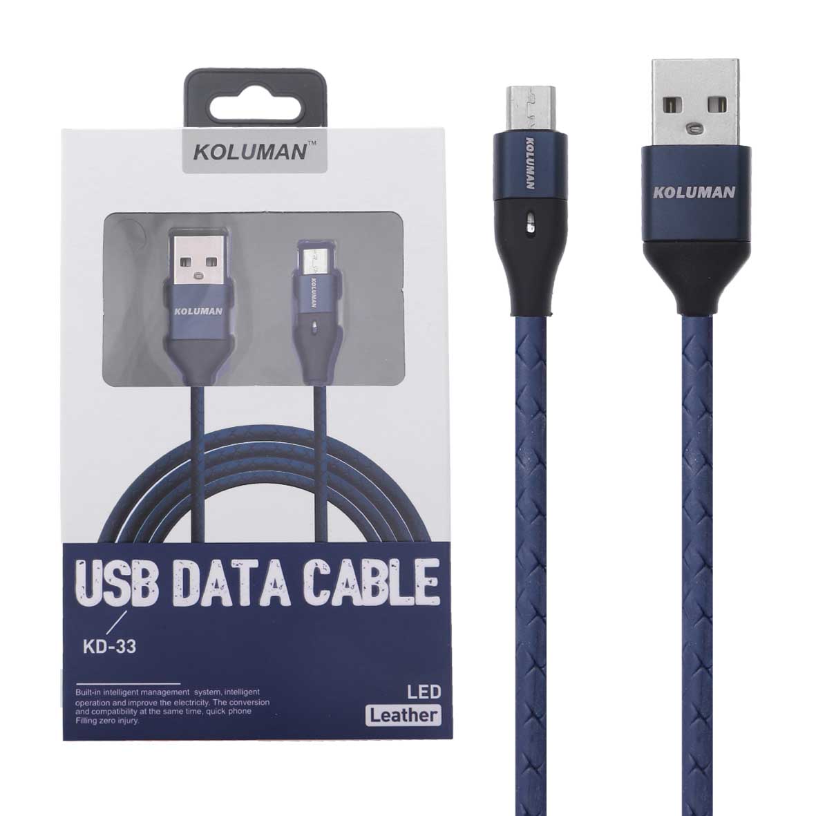 کابل شارژ اندرویدی Koluman مدل KD-33 - سرمه ای - فروشگاه - پنل فروشگاهی eways