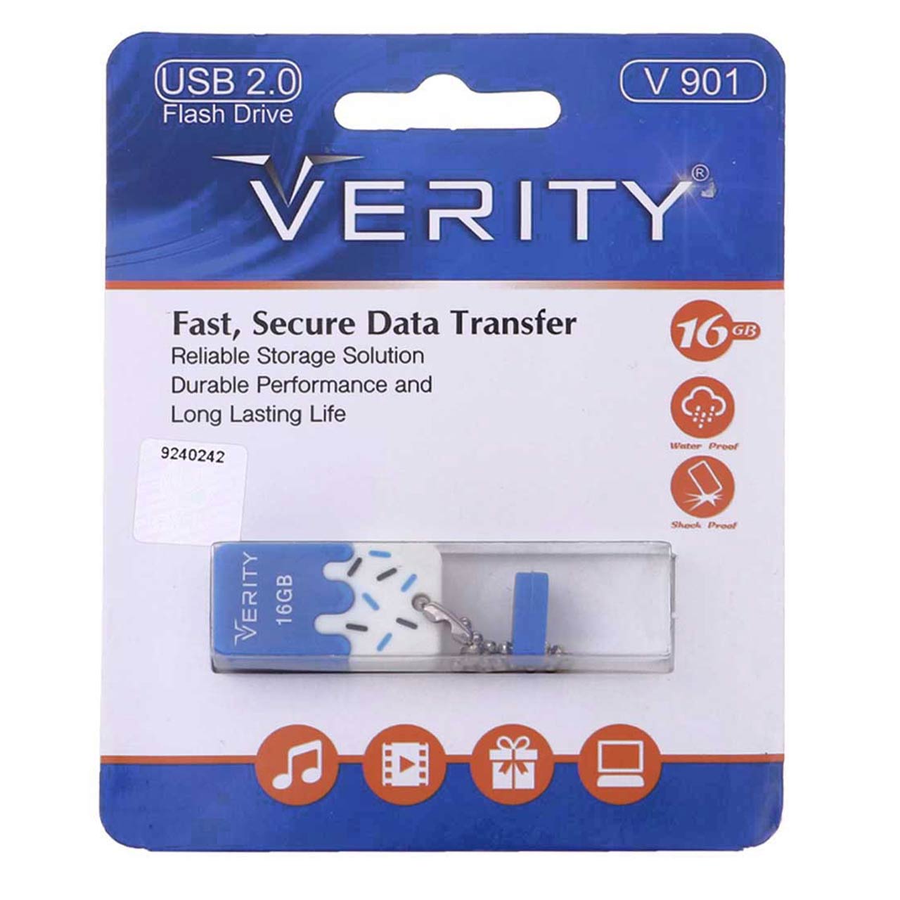 Verity V901 USB2.0 Flash Memory-16GB (گارانتی آسان سرویس)-آبی - فروشگاه - پنل فروشگاهی eways