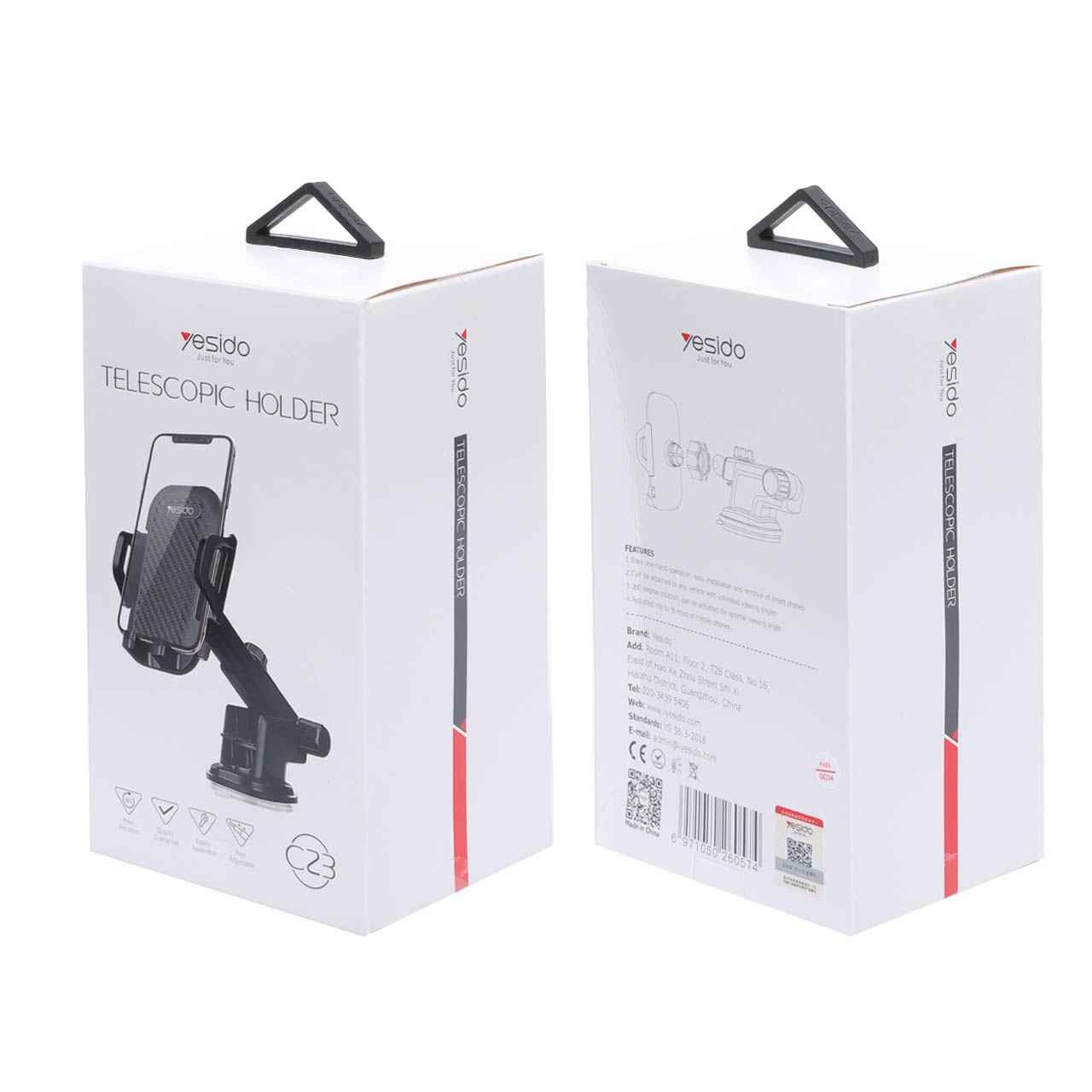 هولدر گوشی موبایل پایه دار yesido مدل C23-مشکی - فروشگاه - پنل فروشگاهی eways