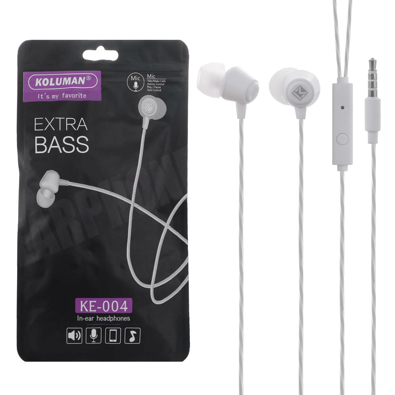 هدفون Koluman مدل KE-004 سفید - فروشگاه - پنل فروشگاهی eways