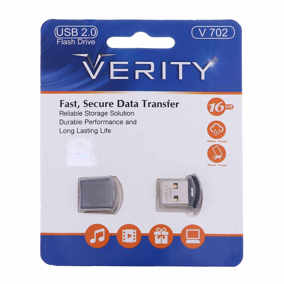 Verity V702 USB2.0 Flash Memory-16GB-(گارانتی آسان سرویس) مشکی - فروشگاه - پنل فروشگاهی eways
