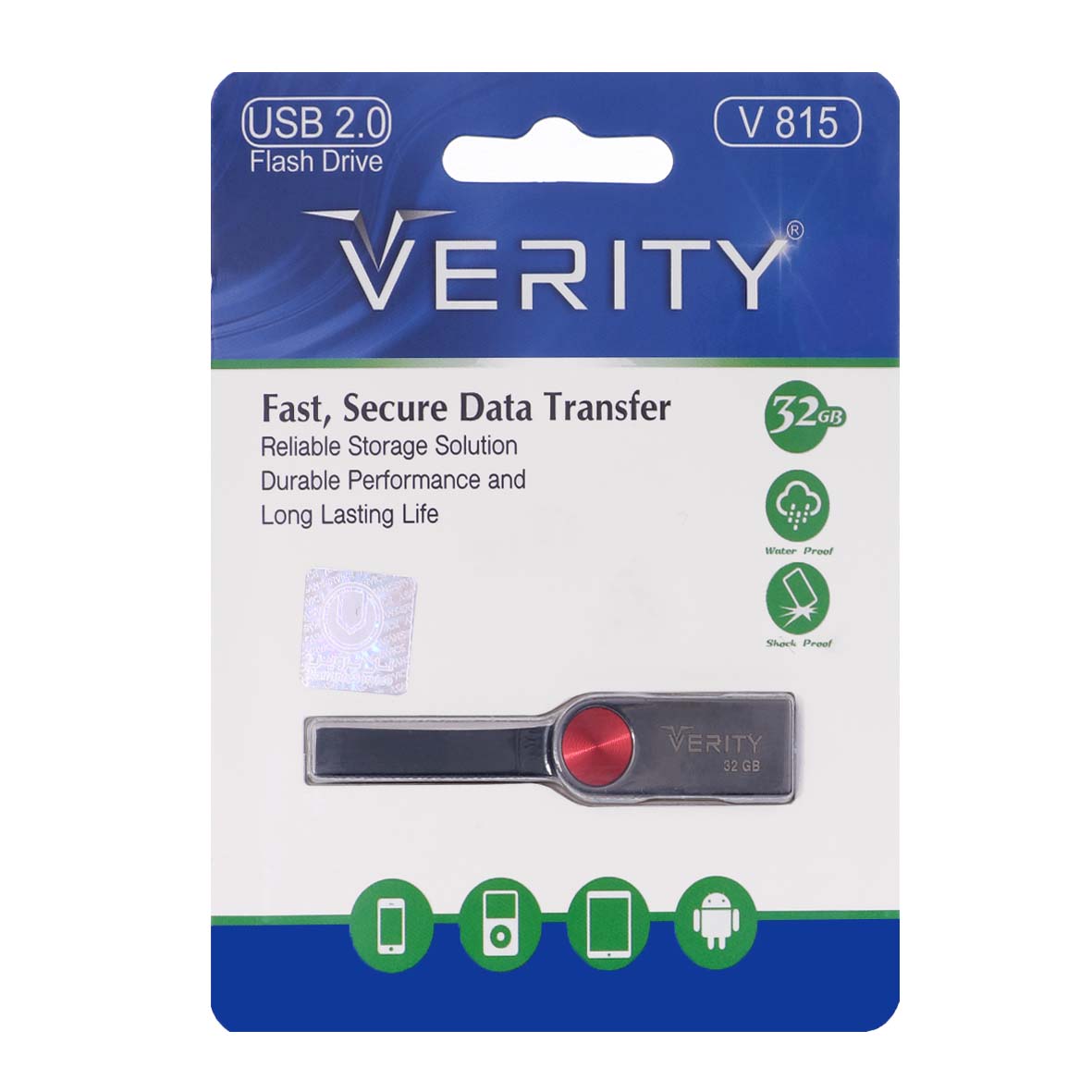 Verity V815 USB2.0 Flash Memory-32GB-(گارانتی آسان سرویس) قرمز - فروشگاه - پنل فروشگاهی eways