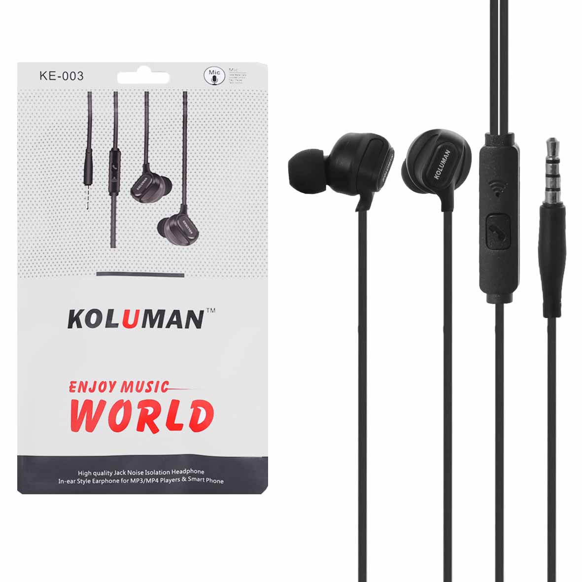 هندزفری باسیم Koluman مدل KE-003 مشکی - فروشگاه - پنل فروشگاهی eways