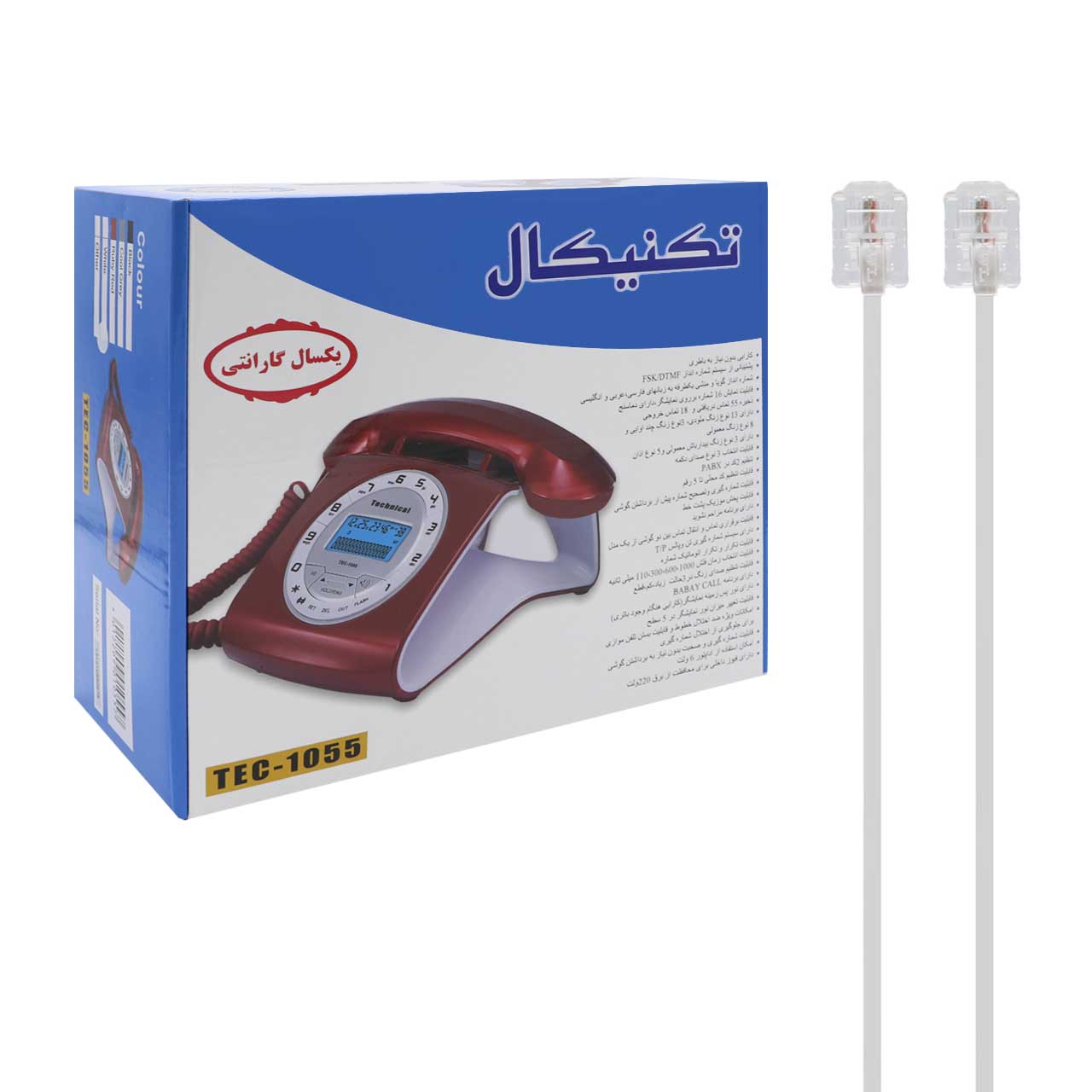 تلفن رومیزی تکنیکال TEC-1055 - سفید - فروشگاه - پنل فروشگاهی eways