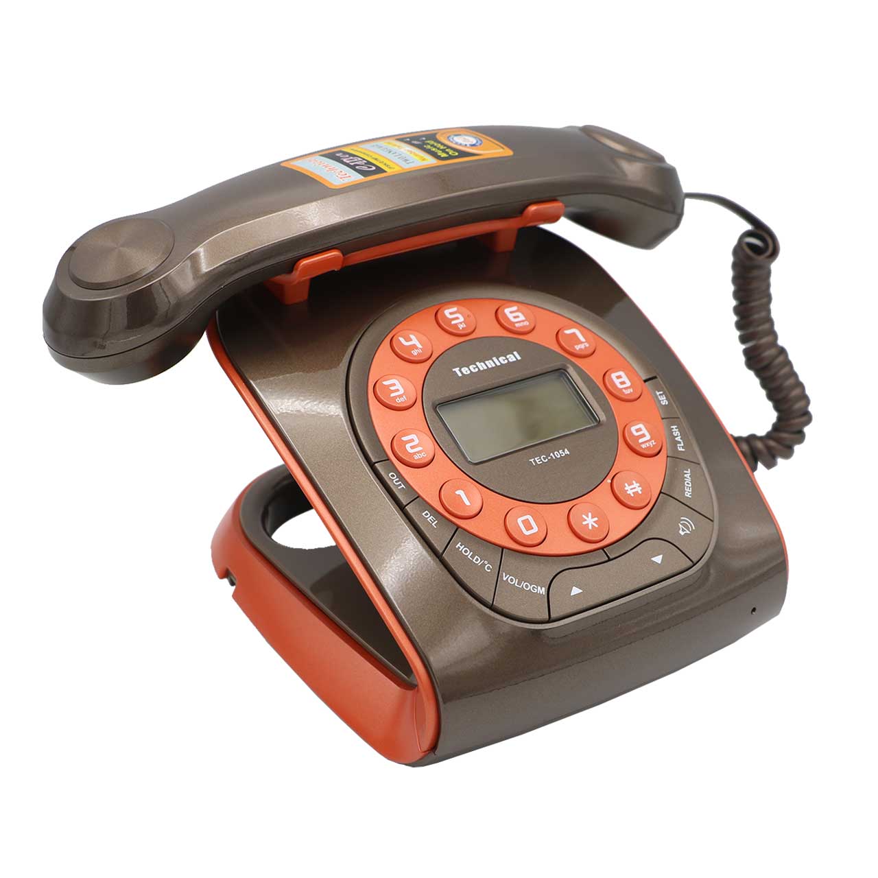 تلفن رومیزی تکنیکال TEC-1054 - طلایی - فروشگاه - پنل فروشگاهی eways