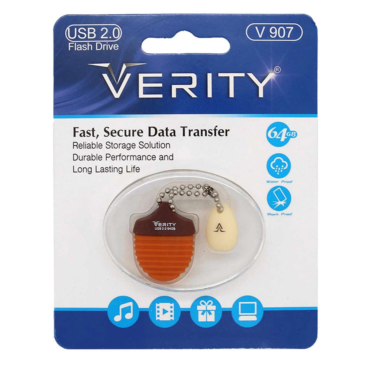 Verity V907 USB2.0 Flash Memory-64GB-(گارانتی آسان سرویس) قهوه ای - فروشگاه - پنل فروشگاهی eways