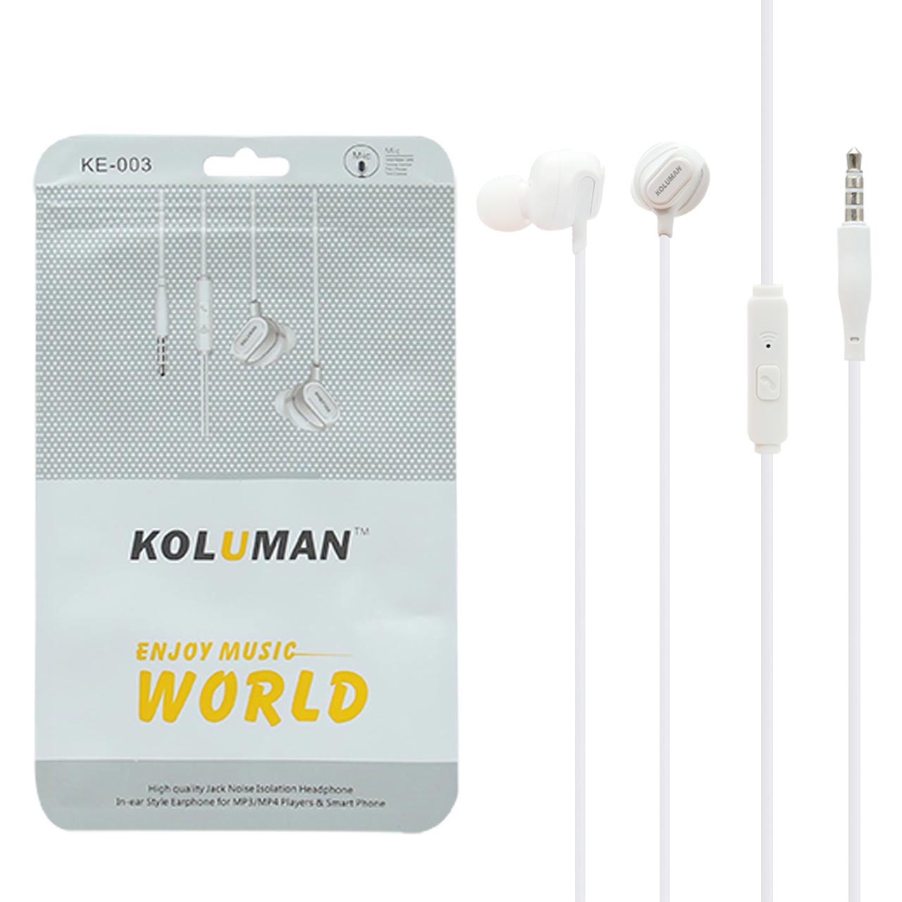 هدفون Koluman مدل KE-003 سفید - فروشگاه - پنل فروشگاهی eways