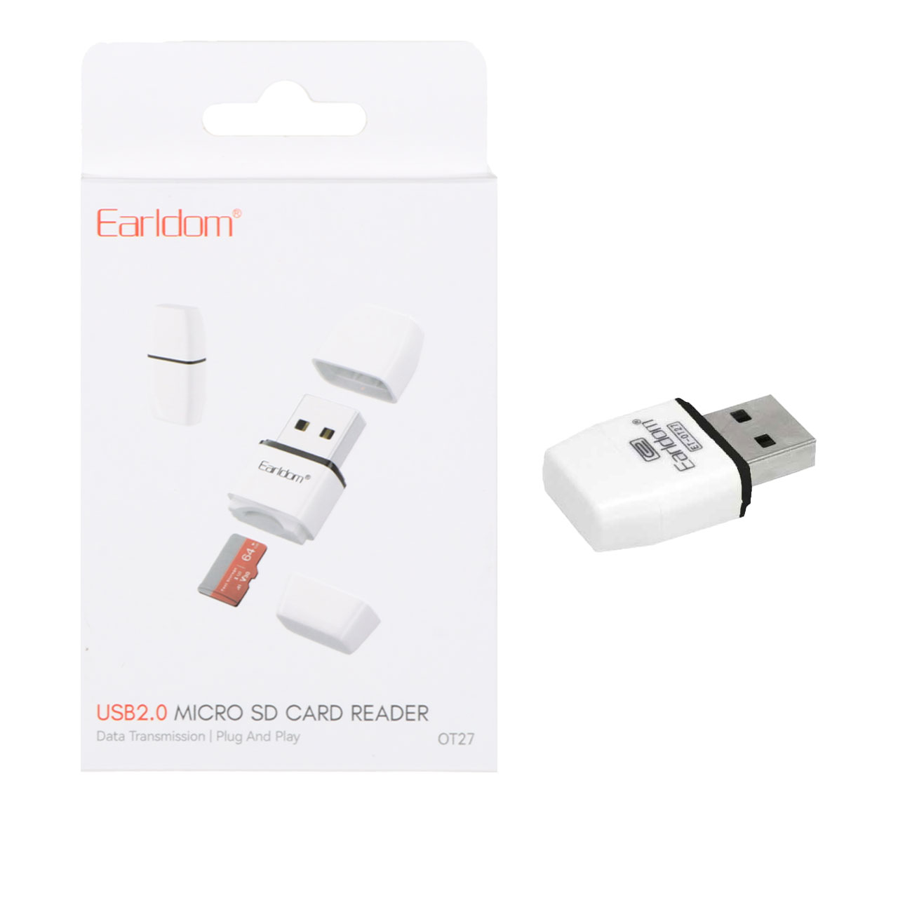 رم ریدر Earldom USB 2.0 مدل ET-OT27 سفید - فروشگاه - پنل فروشگاهی eways