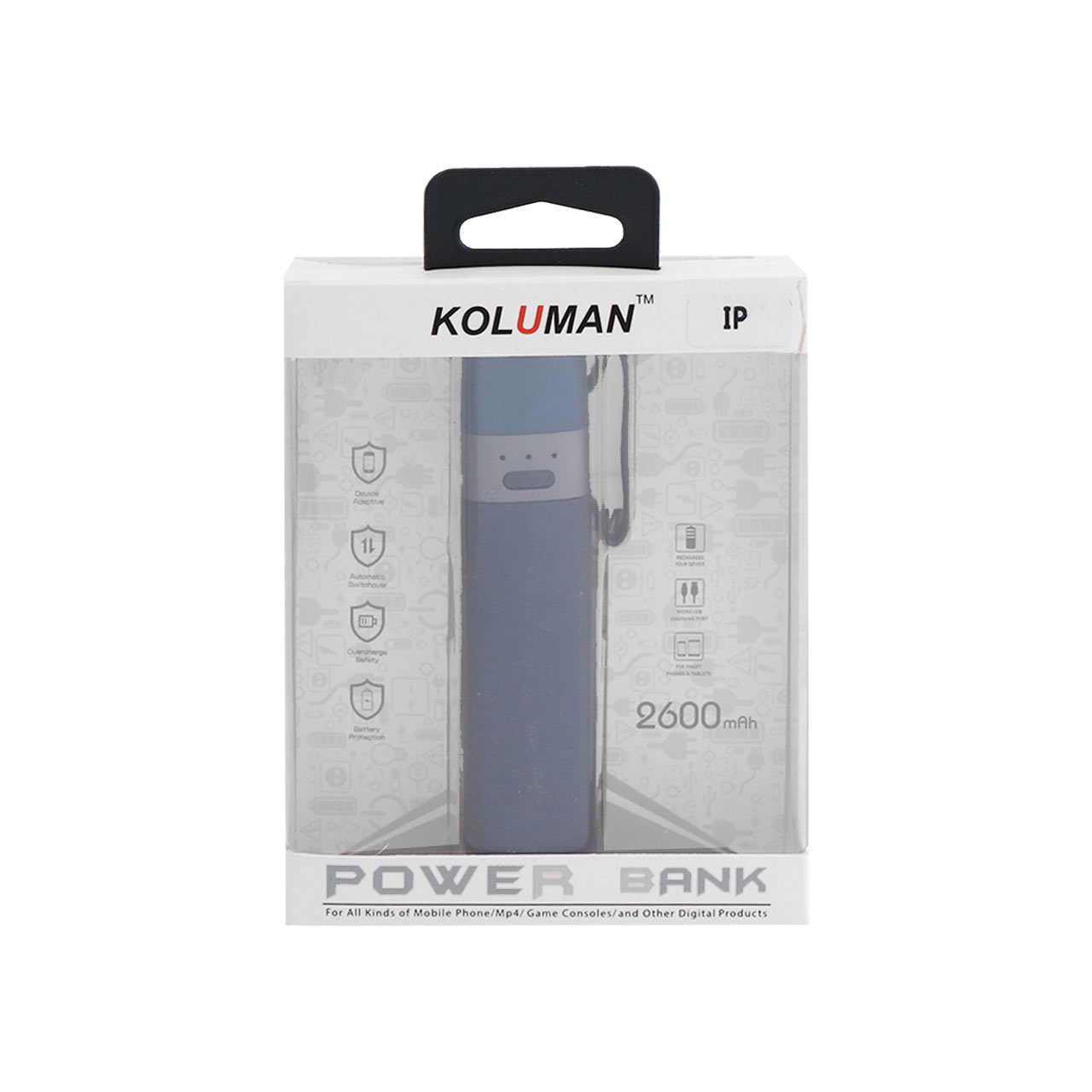 پاوربانک 2600 میلی آمپر Koluman همراه کابل شارژ آیفون مدل KP-170-سرمه ای - فروشگاه - پنل ...