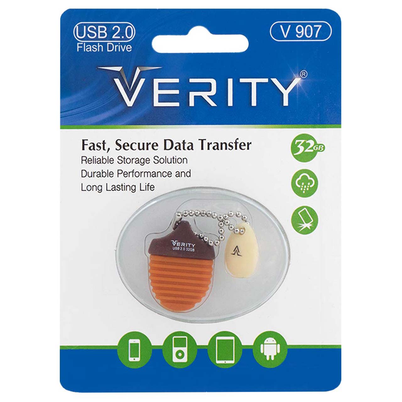 Verity V907 USB2.0 Flash Memory-32GB-(گارانتی آسان سرویس) قهوه ای - فروشگاه - پنل فروشگاهی eways