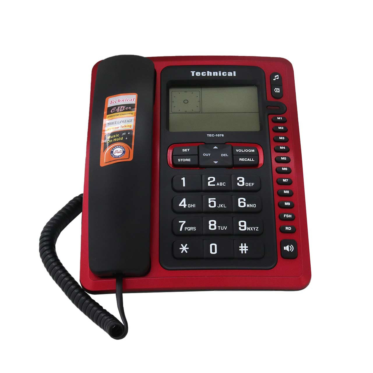 تلفن رومیزی تکنیکال TEC-1076 - مشکی - فروشگاه - پنل فروشگاهی eways