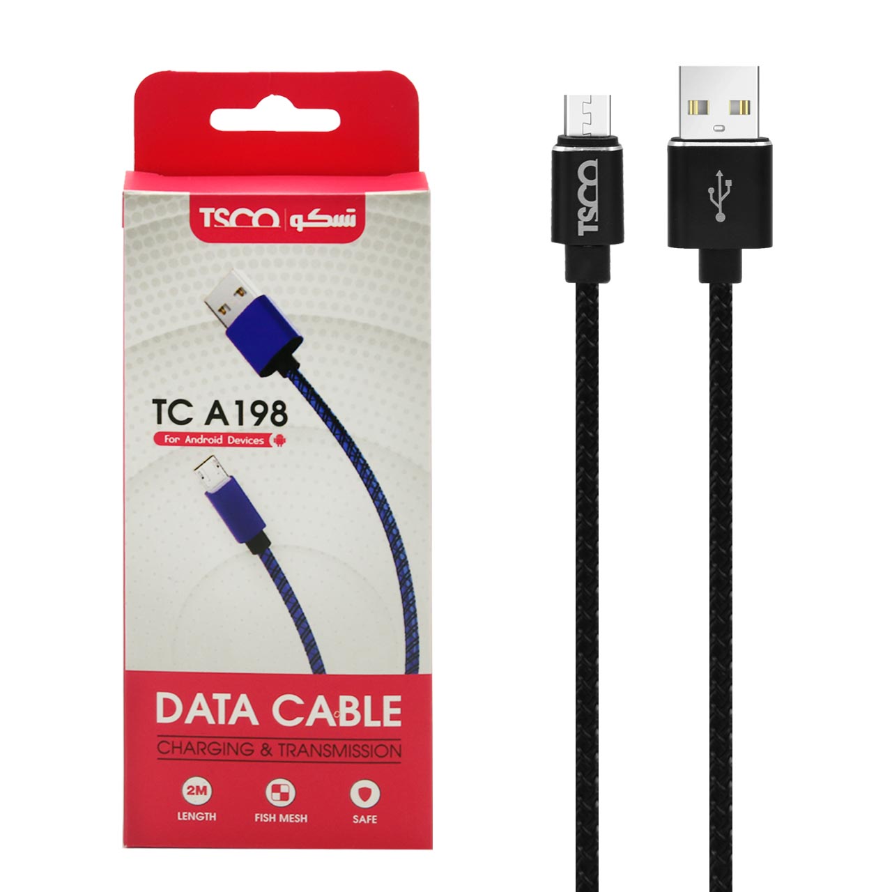 کابل شارژ اندروید TSCO مدل TCA 198 - مشکی - فروشگاه - پنل فروشگاهی eways