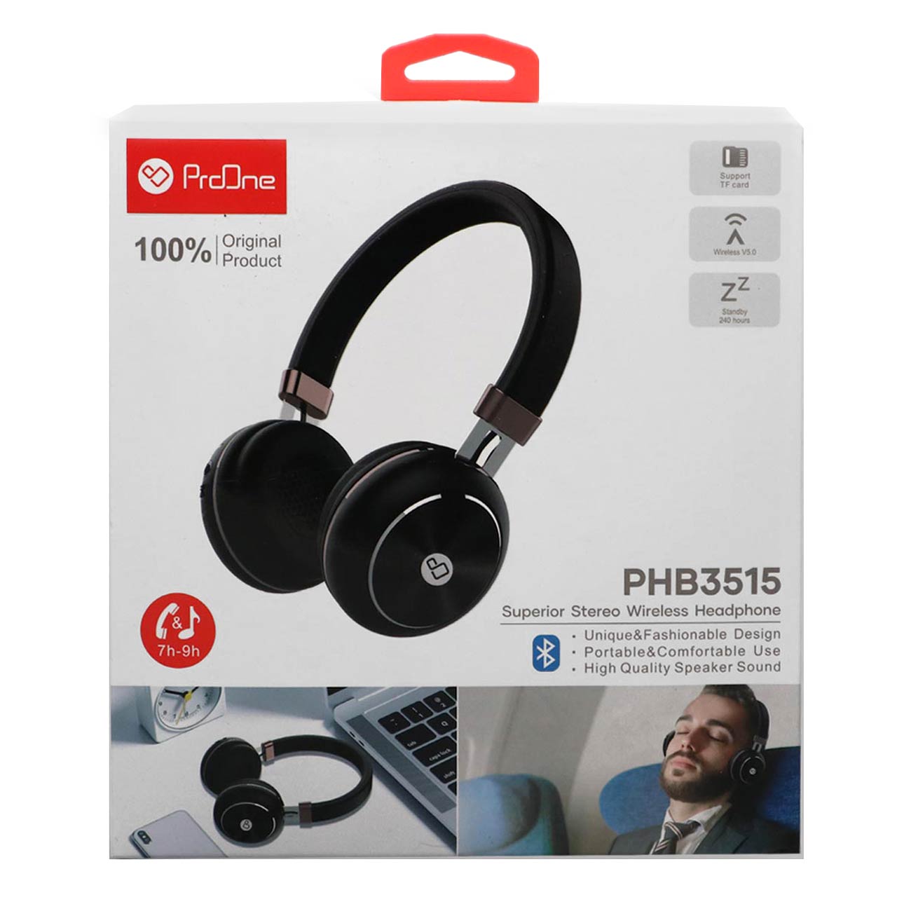 هدفون بلوتوثی تمام چرم ProOne مدل PHB3515 - قهوه ای - فروشگاه - پنل فروشگاهی eways